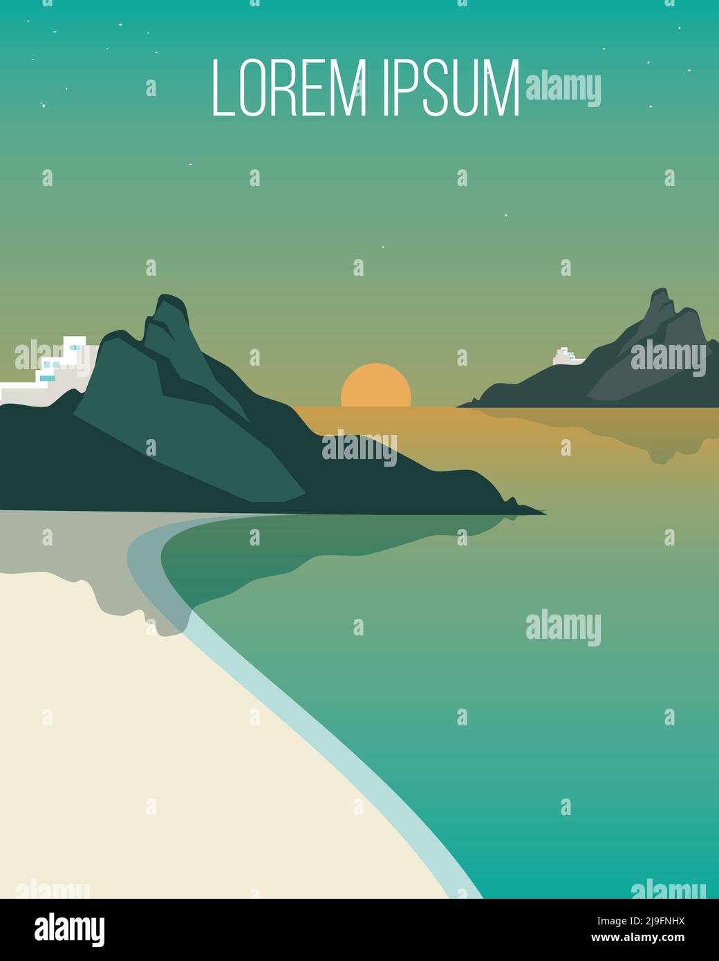 Calm bay water Stock Vector Images - Alamy
