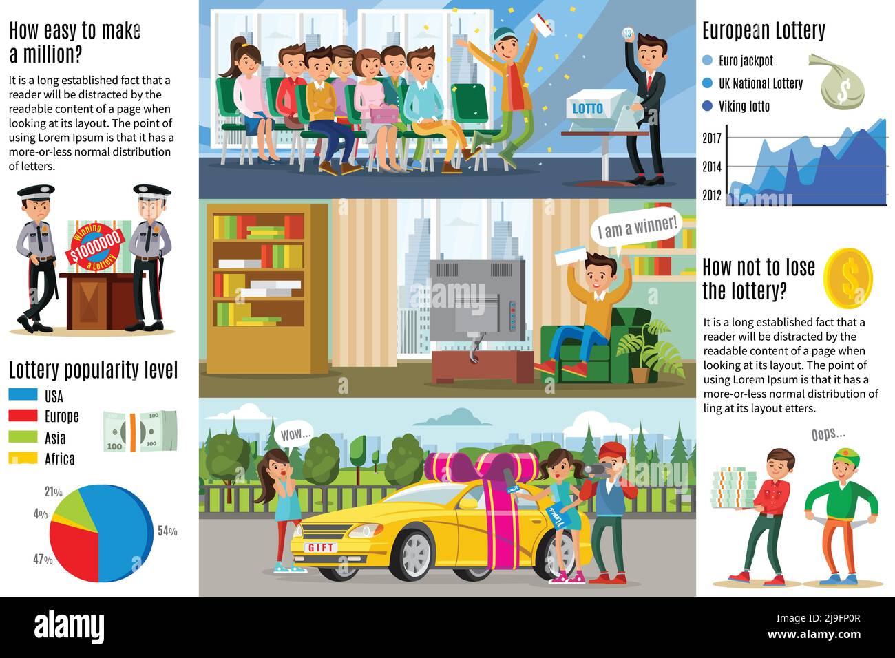 Happy lottery winners prize Stock Vector Images - Alamy