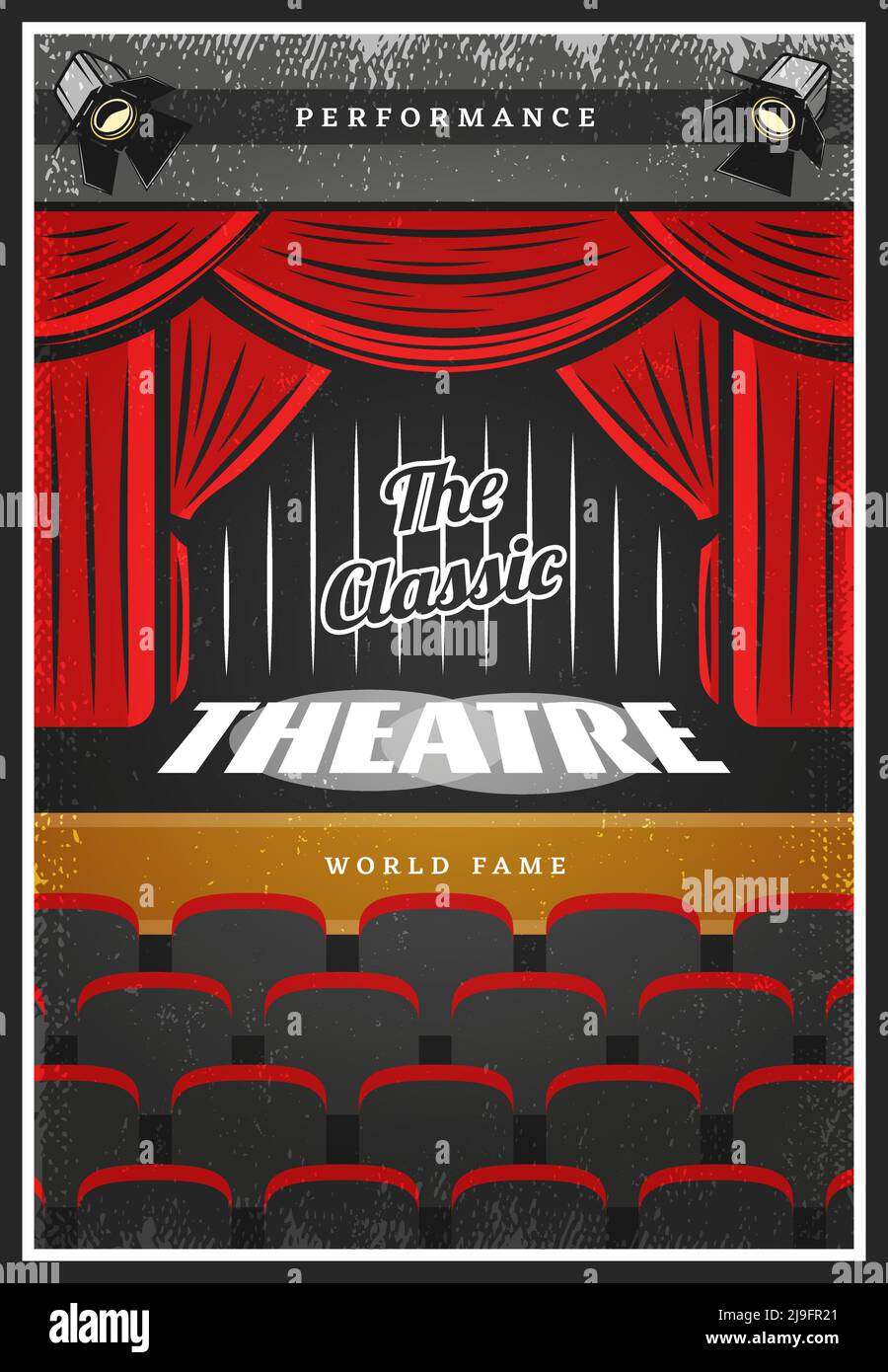 Vintage theatrical poster Stock Vector Images - Alamy