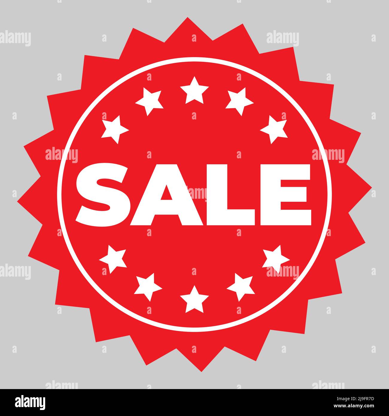 Sale isolated icon, sticker. Red sale sign for promotion design ...