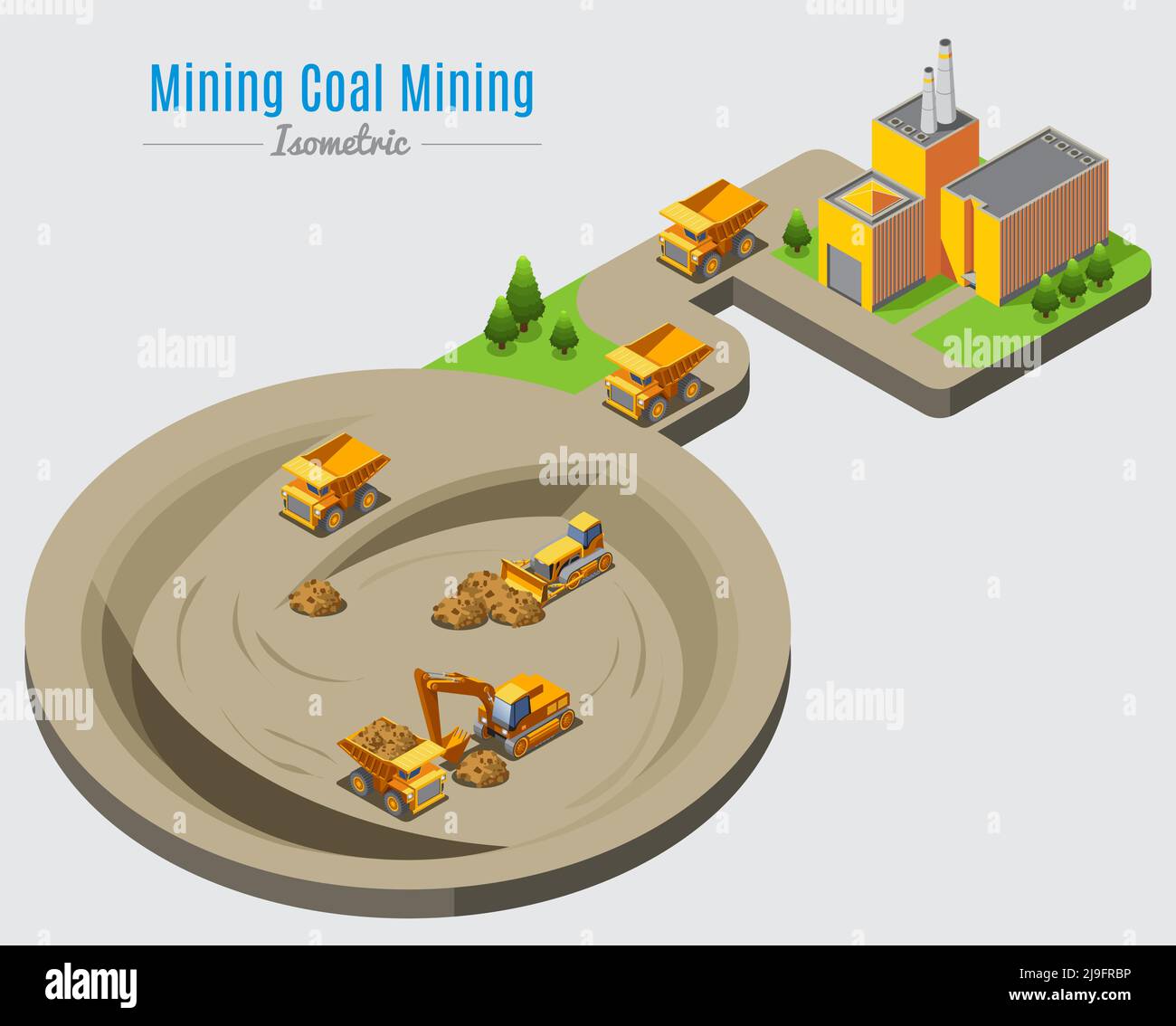 Quarry machine digging in Stock Vector Images - Alamy