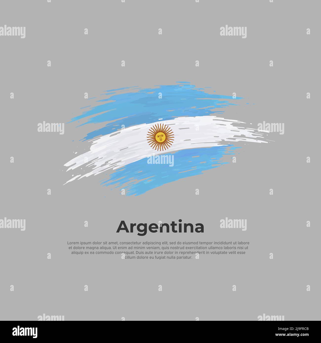 Argentina flag. Brush strokes. Stripes colors of the argentinian flag ...