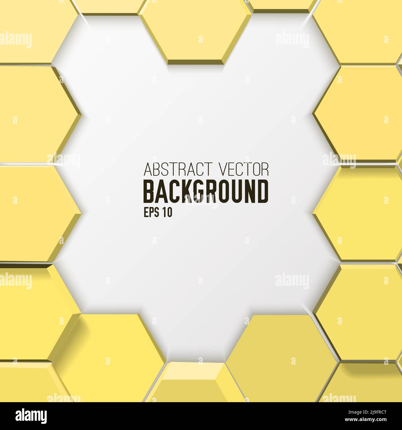 Light mosaic abstract hexagonal poster in geometric style and gray ...