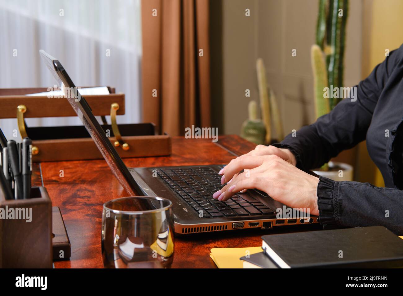 Person laptop typing letter hi-res stock photography and images - Alamy