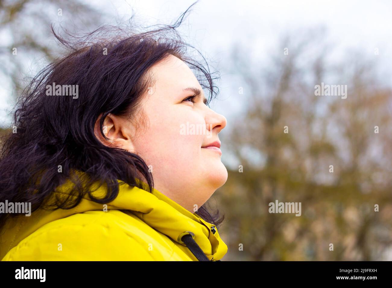 Overweight woman laughing hi-res stock photography and images - Alamy