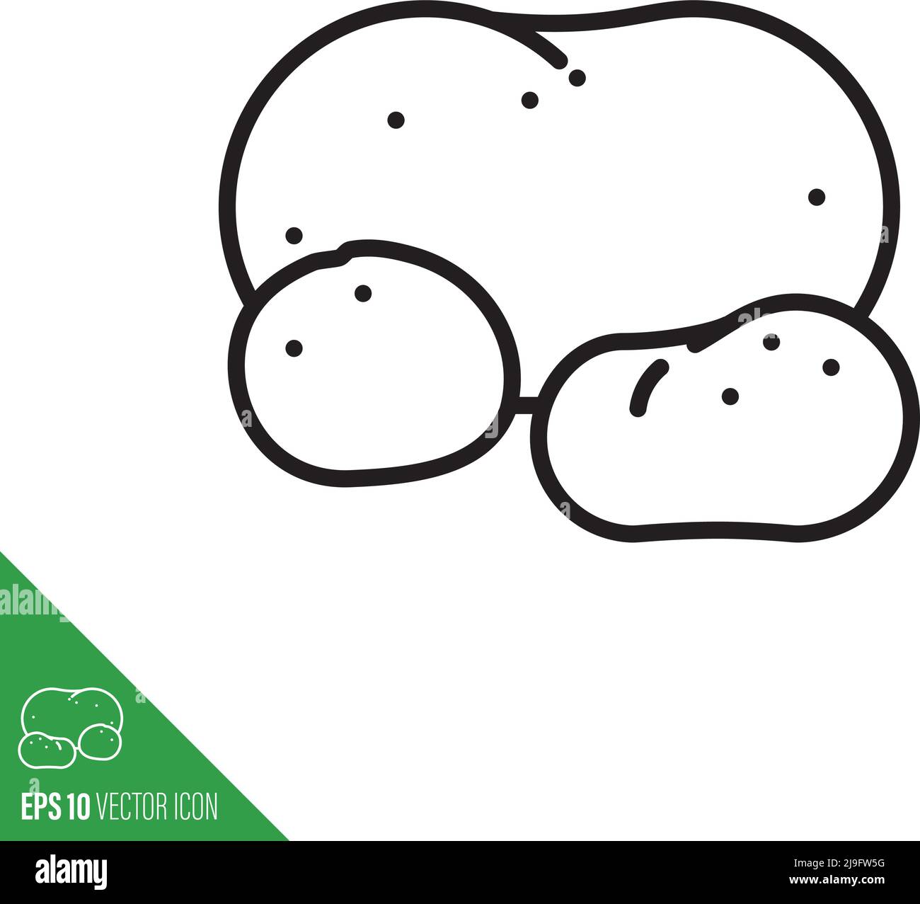 Potatoes vegetable icon, outline style vector illustration Stock Vector ...