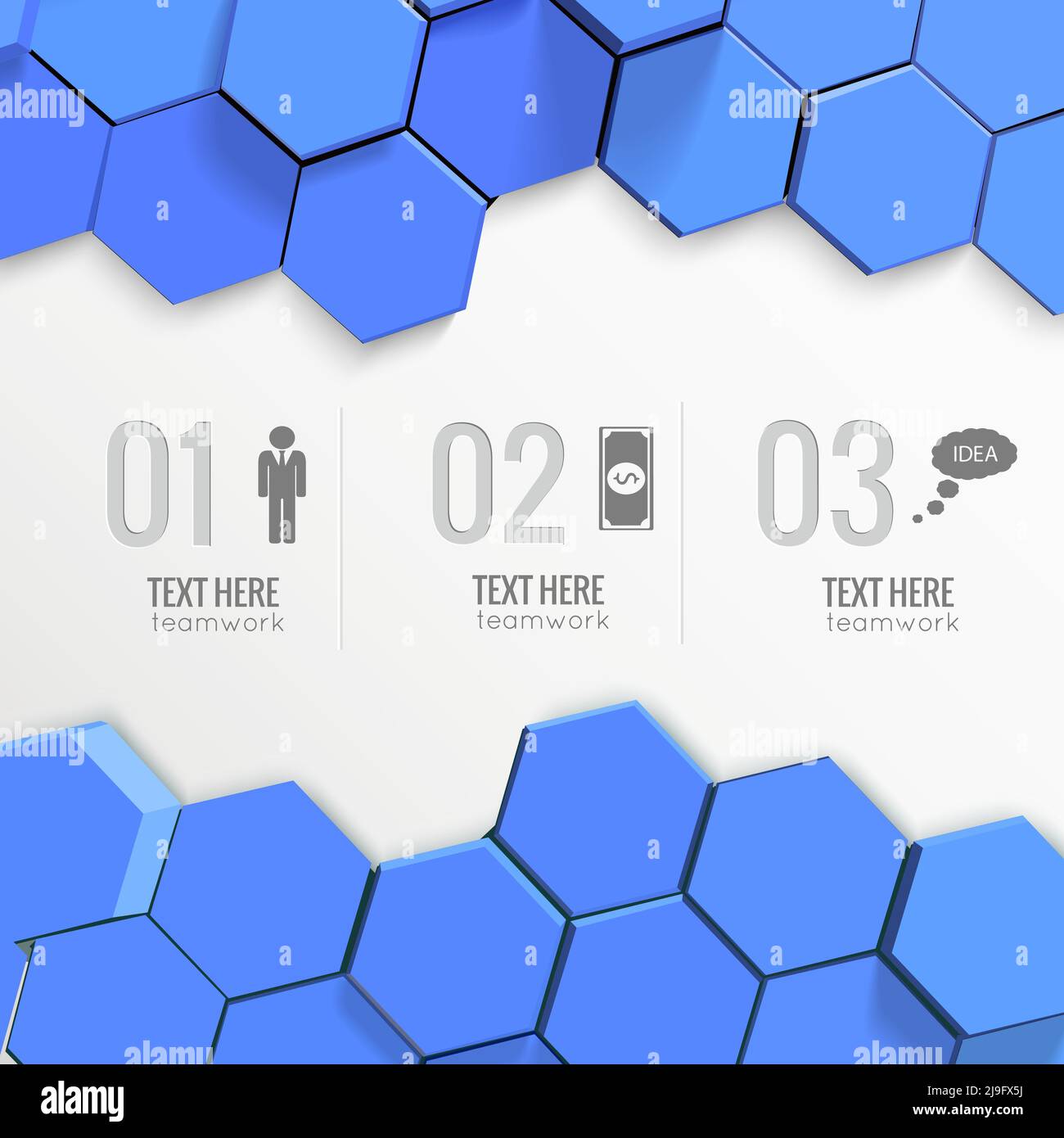 Teamwork infographics with numbers and business icons structures from ...