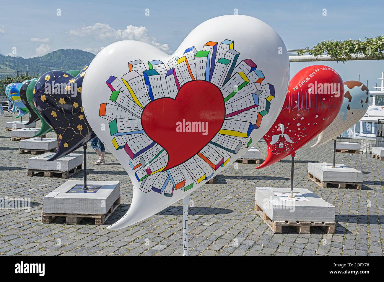 Heart exhibition in Rapperswil, Canton of St.Gallen, Switzerland Stock ...