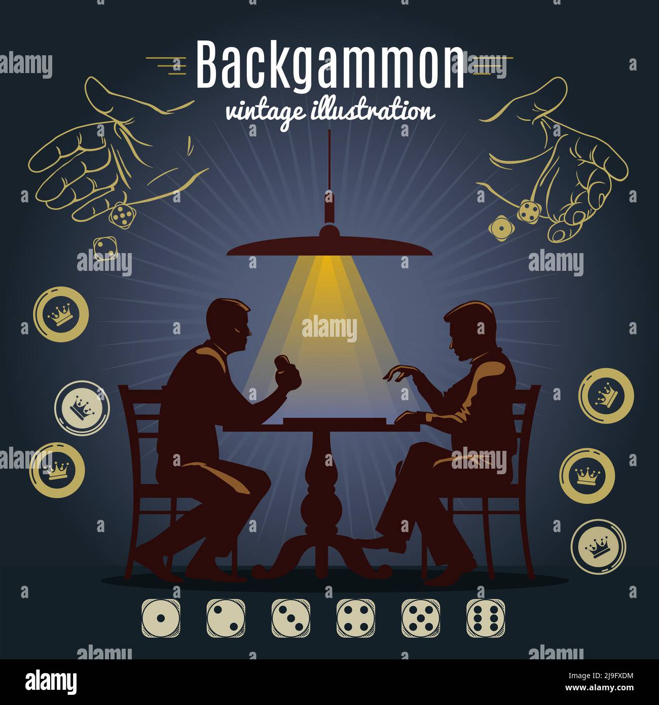 Playing vintage board game Stock Vector Images - Alamy