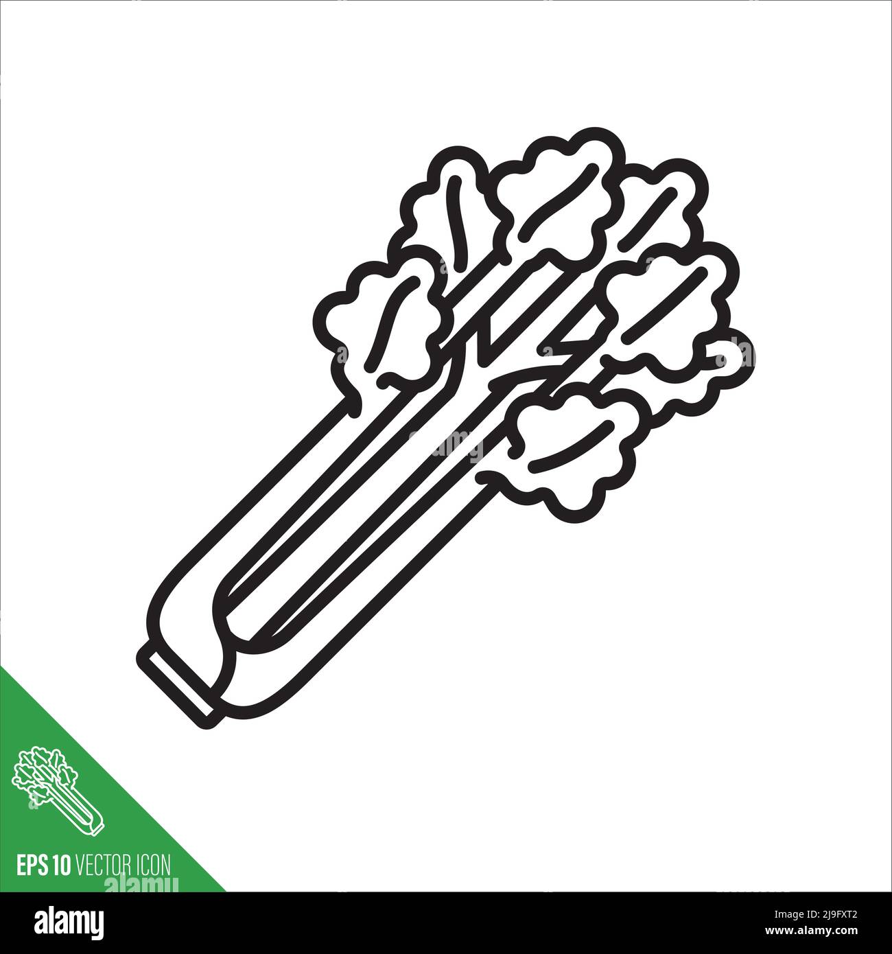 Celery stalks vegetable icon, outline style vector illustration Stock ...