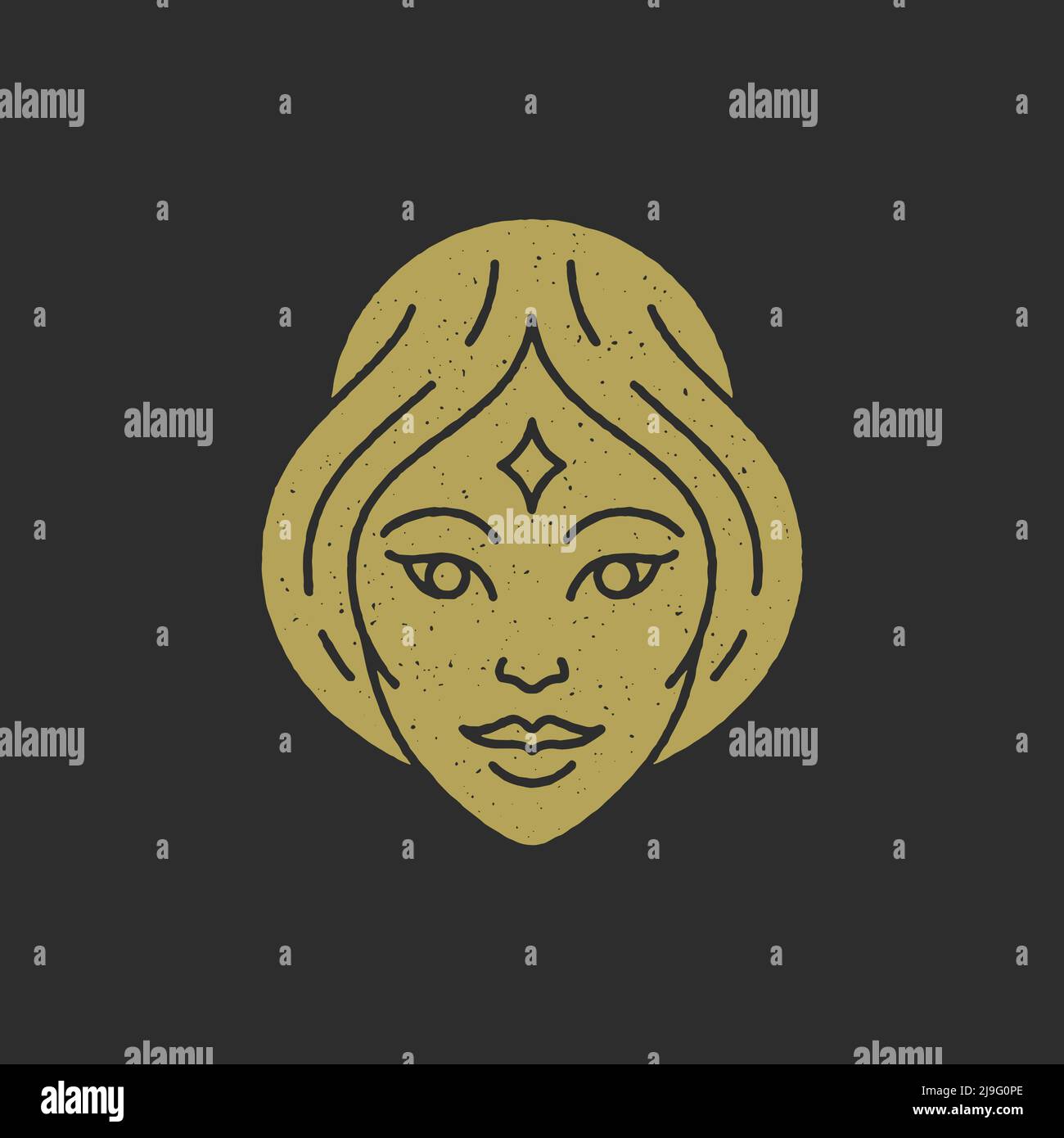 Star on forehead Stock Vector Images - Alamy