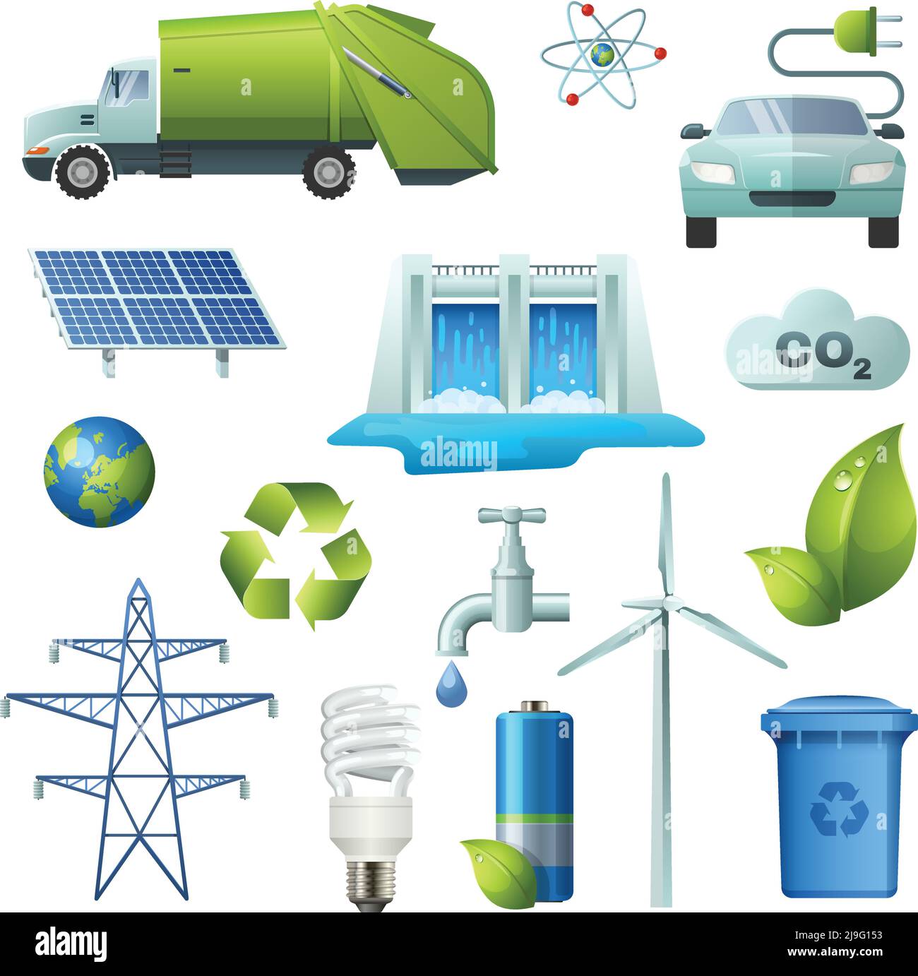 Alternate energy sources Stock Vector Images - Alamy