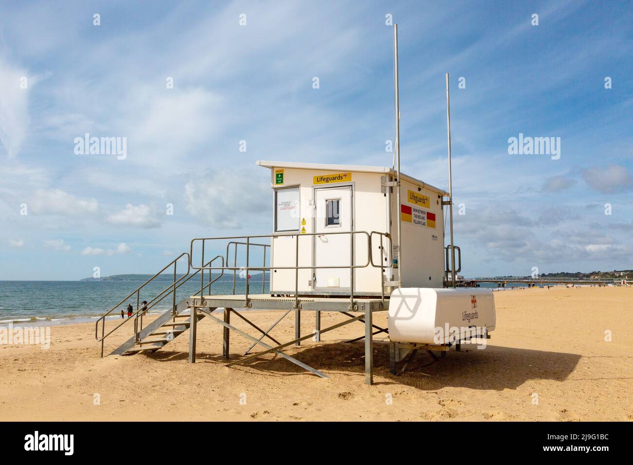 Lifeguards hut ,Bournemouth beach, Dorset, England, United Kingdom ...