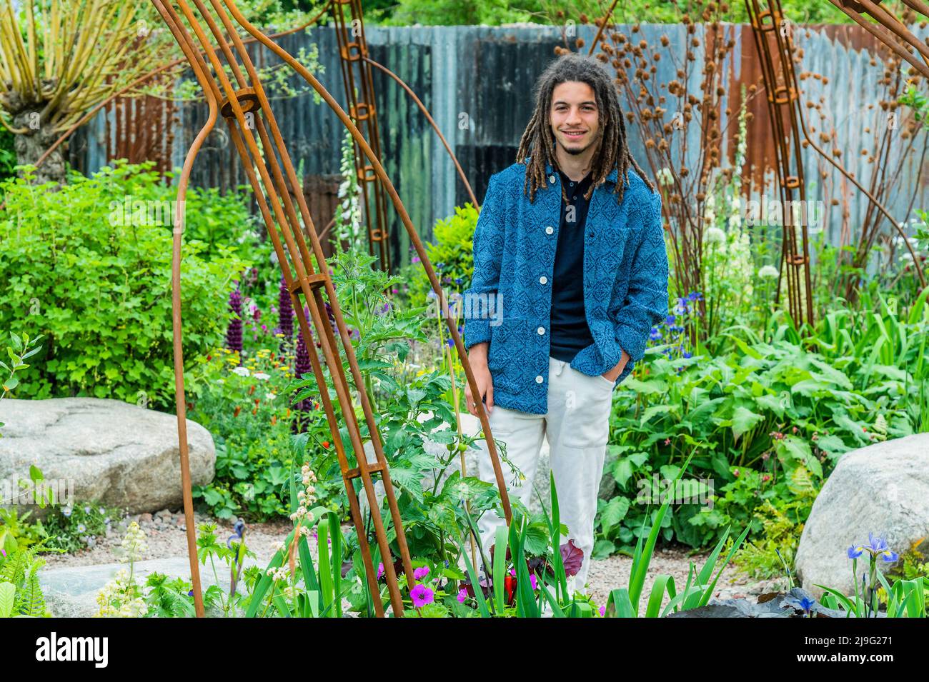 London, UK. 23rd May, 2022. Hands Off Mangrove garden by Grow2Know ...