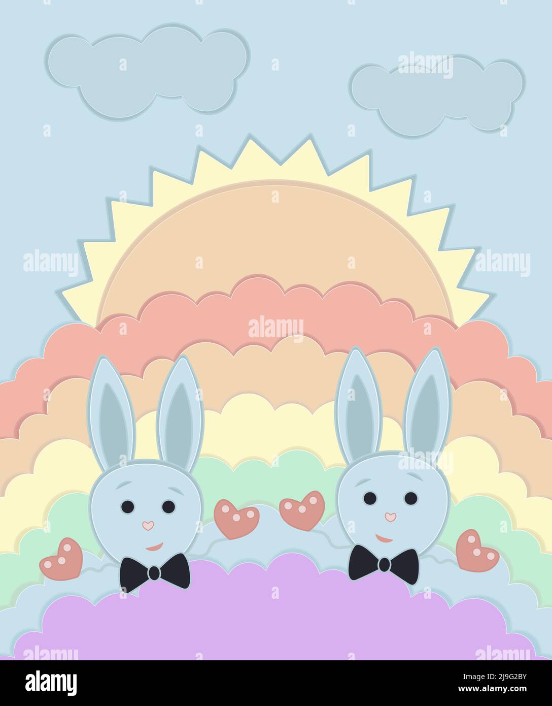 Rabbits, lgbt theme, vector illustration Stock Vector Image & Art - Alamy