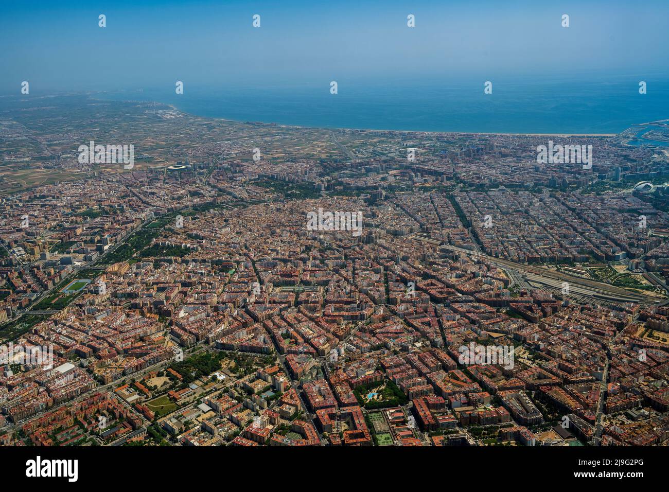 Valencia city aerial hi-res stock photography and images - Alamy