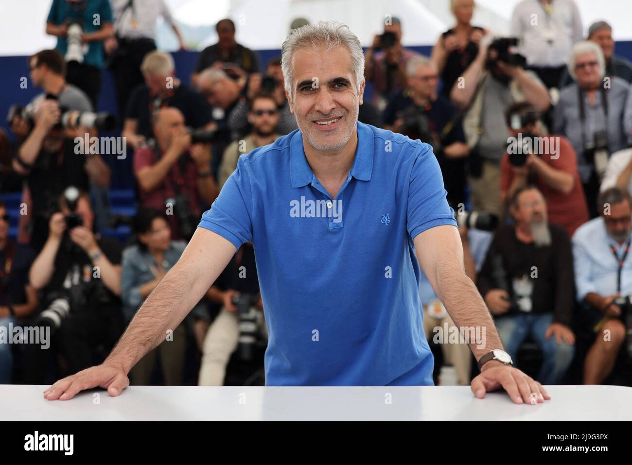 Cannes, France. 23rd May, 2022. Mehdi Bajestani attends the photocall for "Holy Spider" during ...