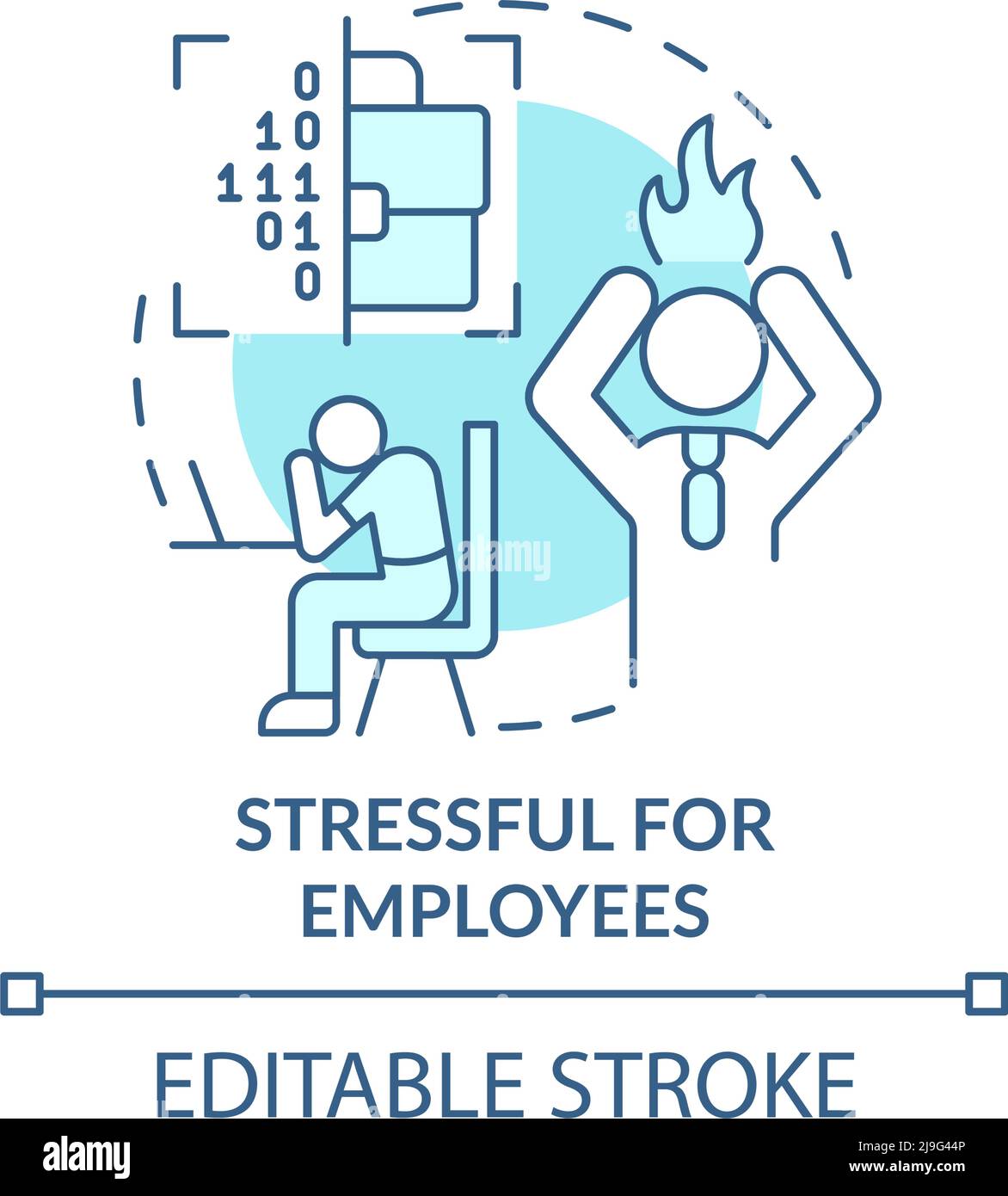 Difficult job stressful Stock Vector Images - Alamy