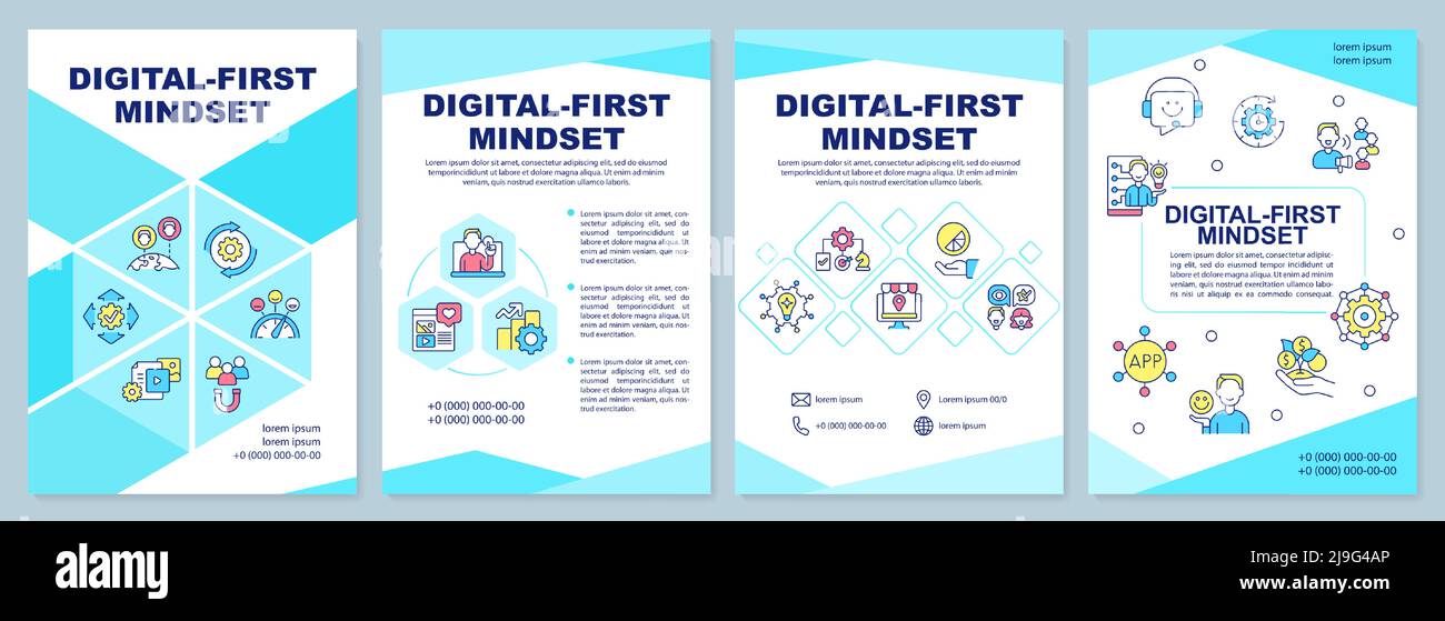 Digital first mindset brochure template Stock Vector Image & Art - Alamy