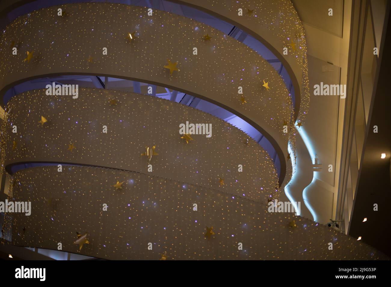 Futuristic ceiling with modern lighting hi-res stock photography and ...