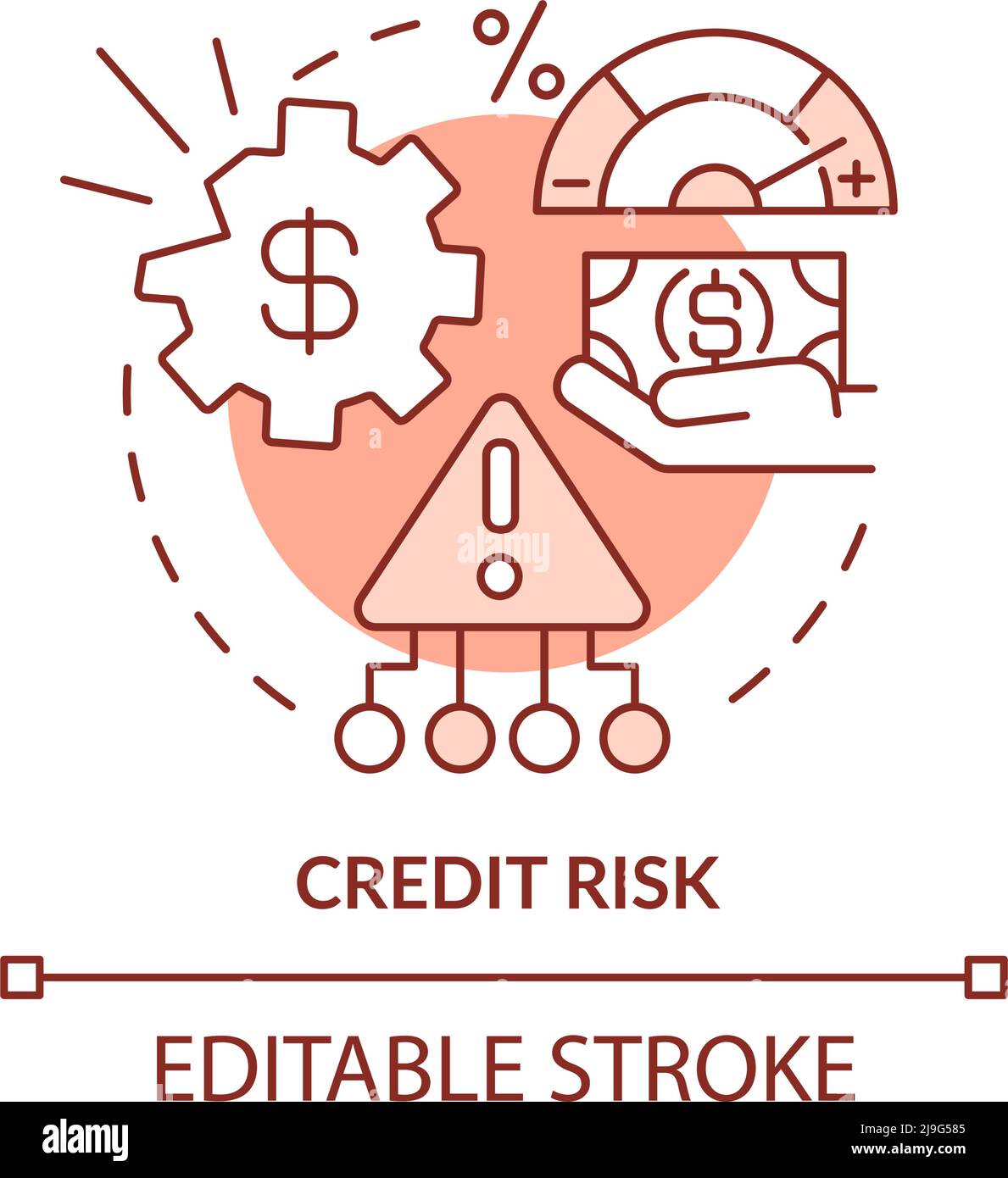 Credit risk terracotta concept icon Stock Vector Image & Art - Alamy
