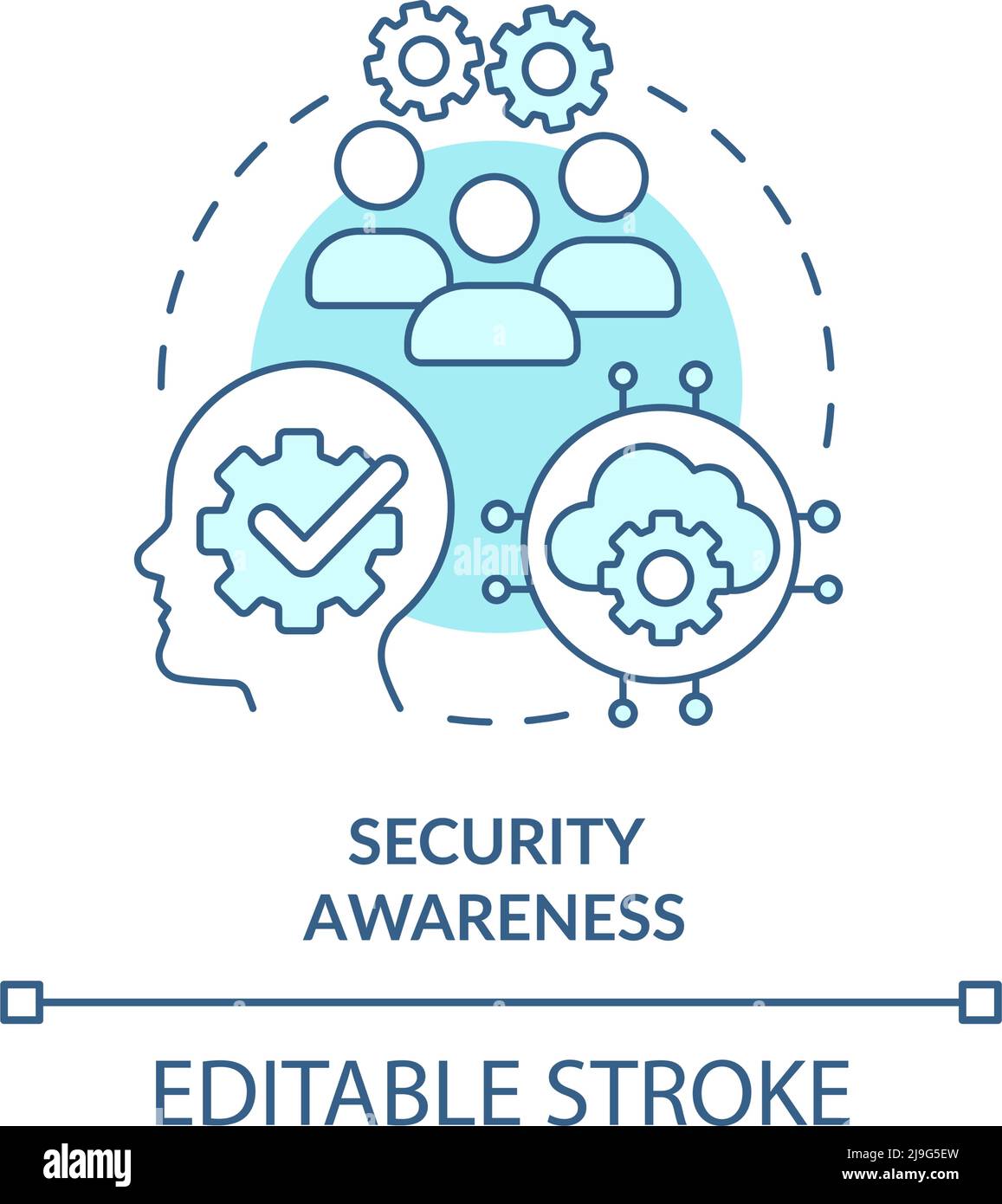 Security awareness turquoise concept icon Stock Vector Image & Art - Alamy
