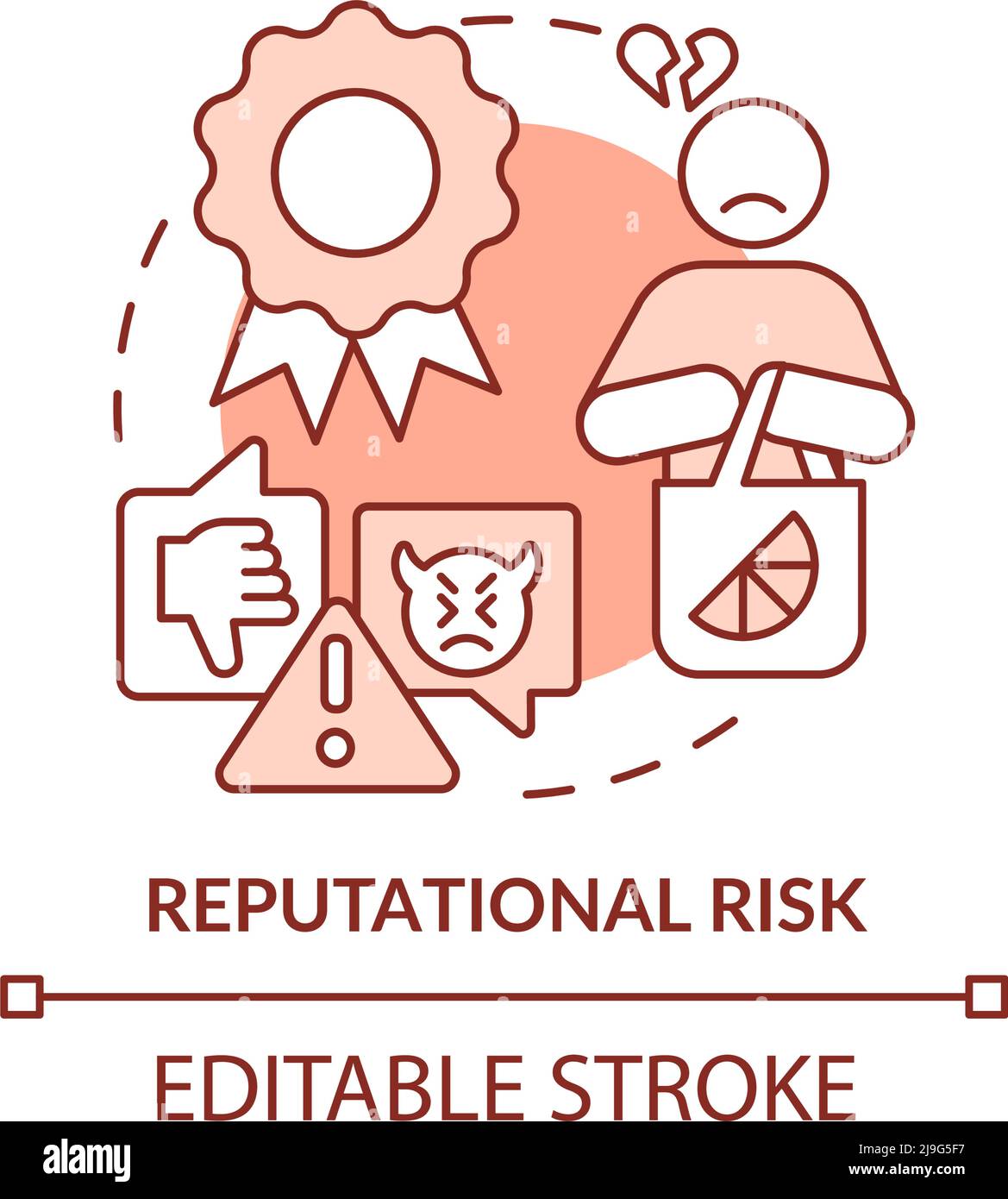 Reputational risk terracotta concept icon Stock Vector Image & Art - Alamy