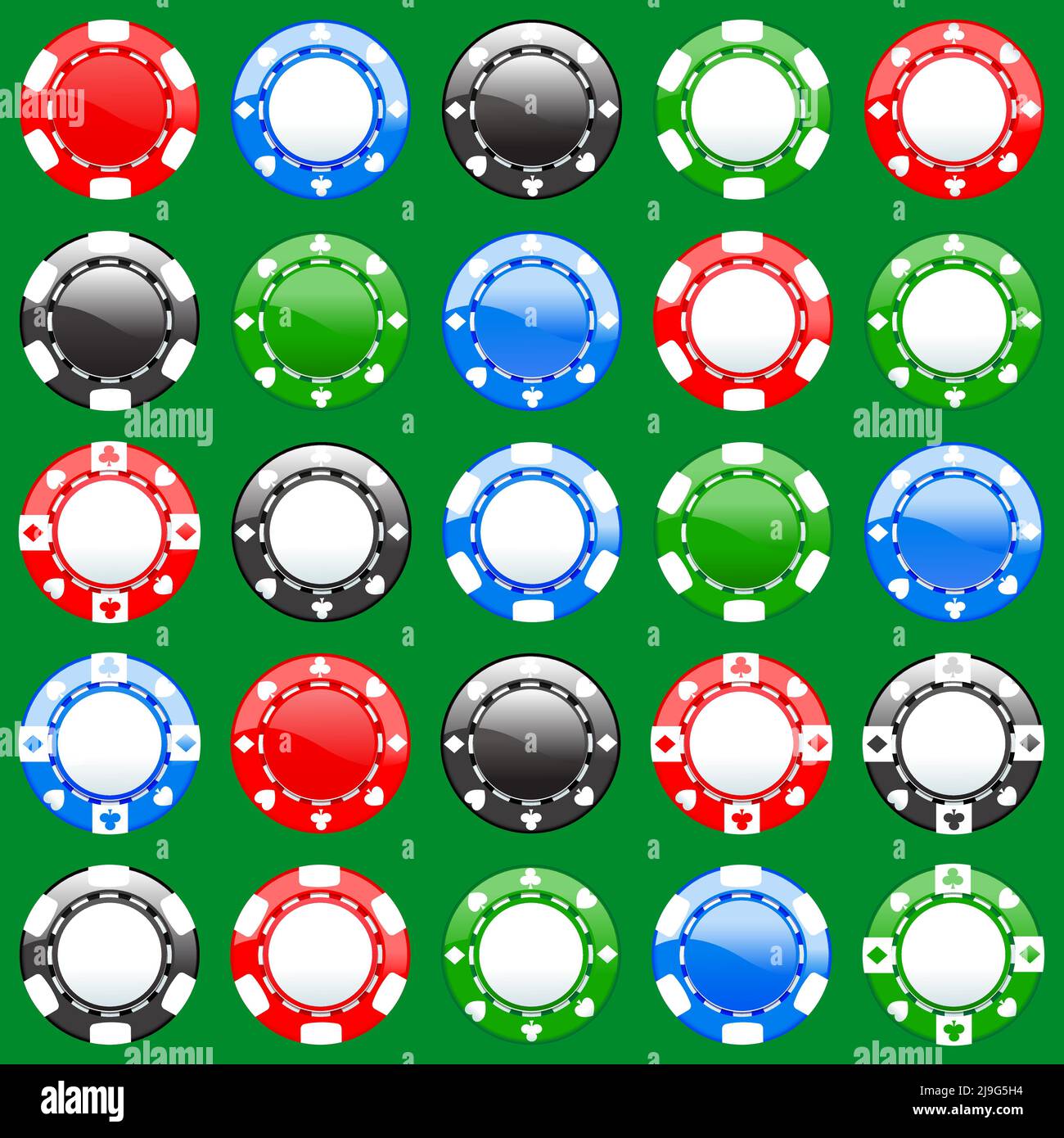 Poker chips pattern Stock Vector Images - Alamy