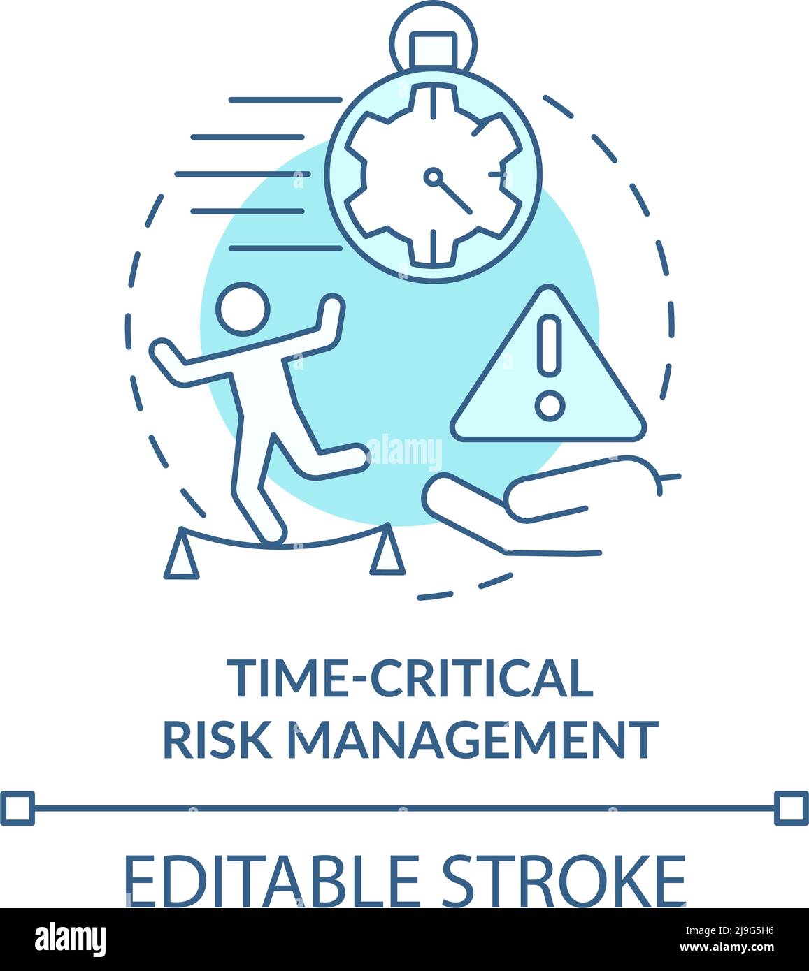 Time-critical risk management turquoise concept icon Stock Vector Image ...