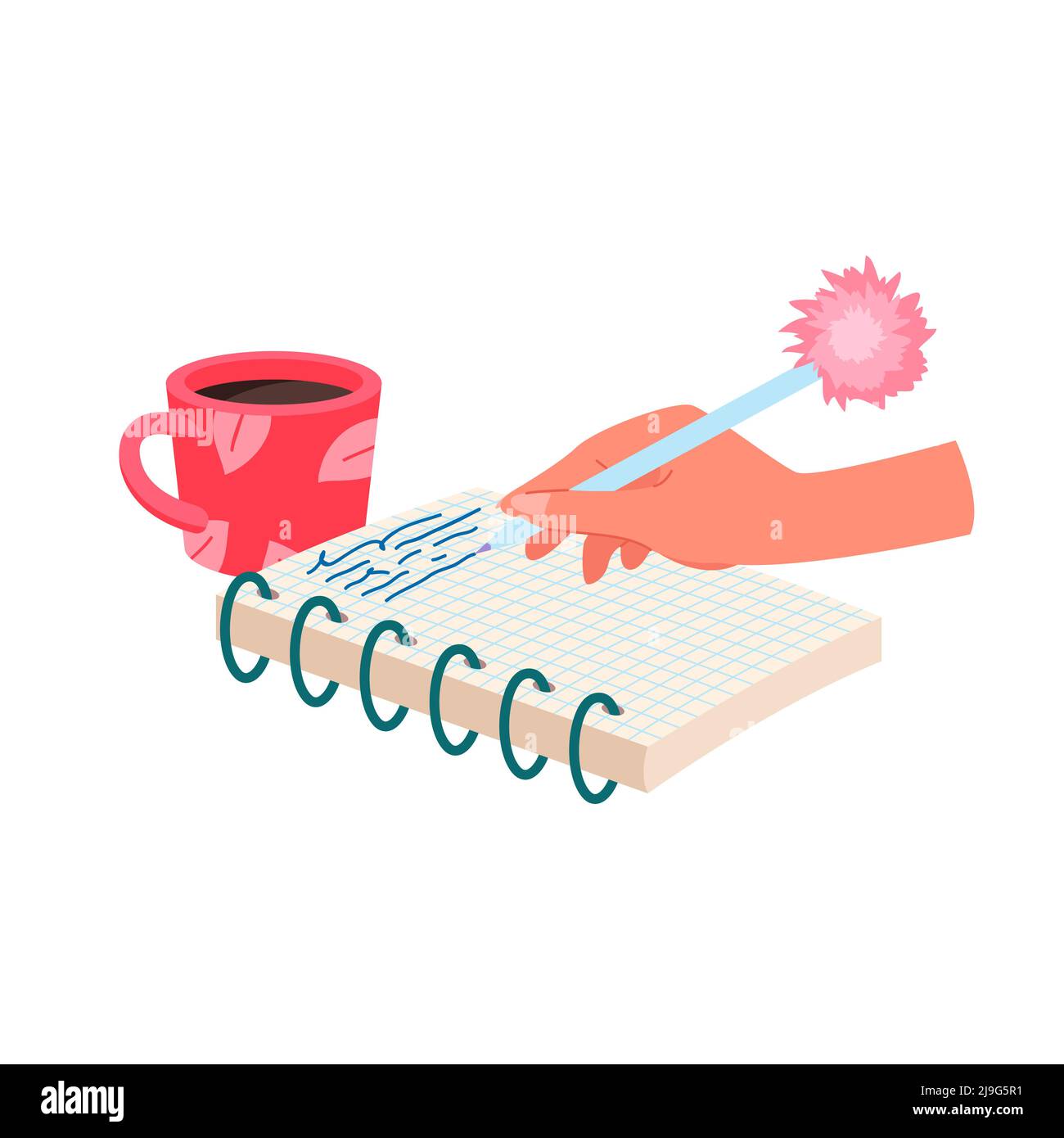 Girls diary pen Stock Vector Images - Alamy