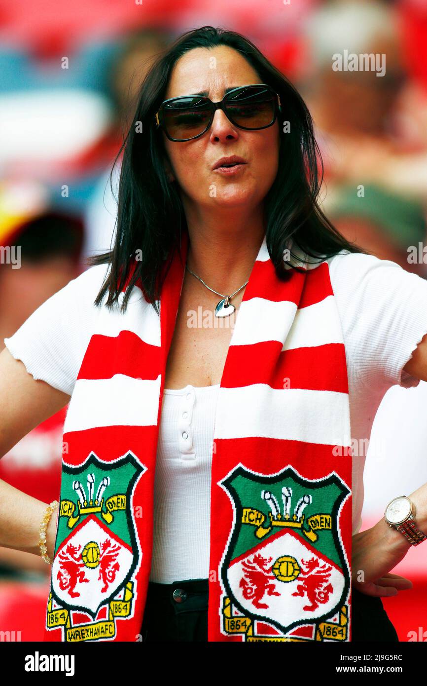 LONDON, ENGLAND - MAY 22: Wrexham fan during The Buildbase FA Trophy ...