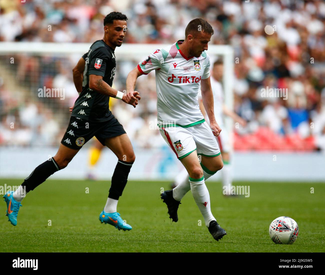 LONDON, ENGLAND - MAY 22:Wrexham's Luke Young during The Buildbase FA ...