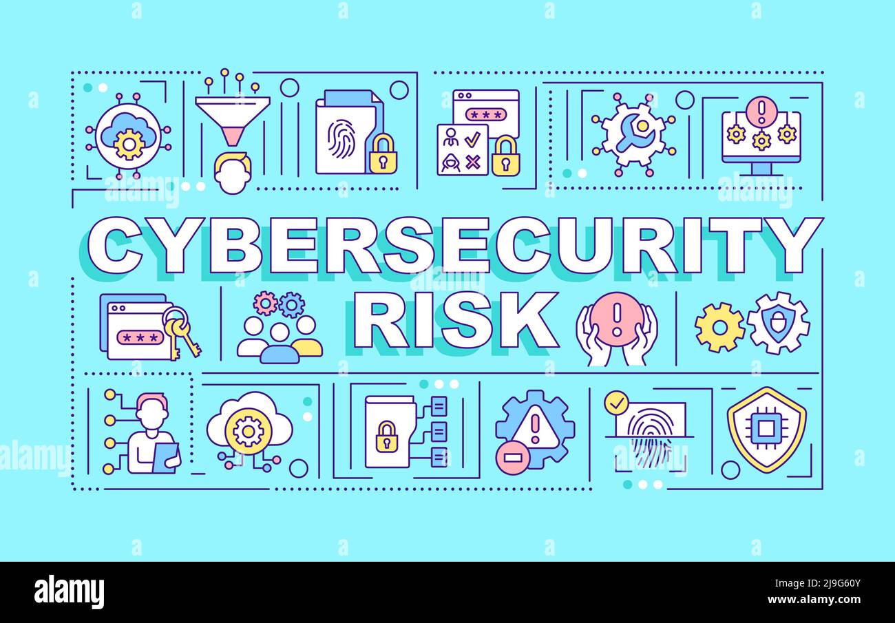 Cybersecurity risk word concepts blue banner Stock Vector Image & Art ...