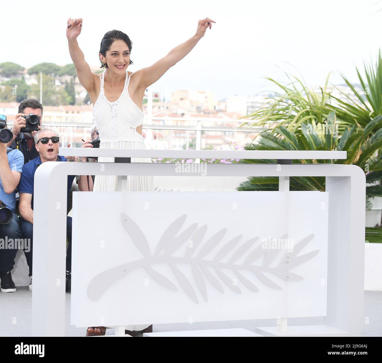 Cannes, France. 23rd May, 2022. Iranian actress Zar Amir Ebrahimi ...