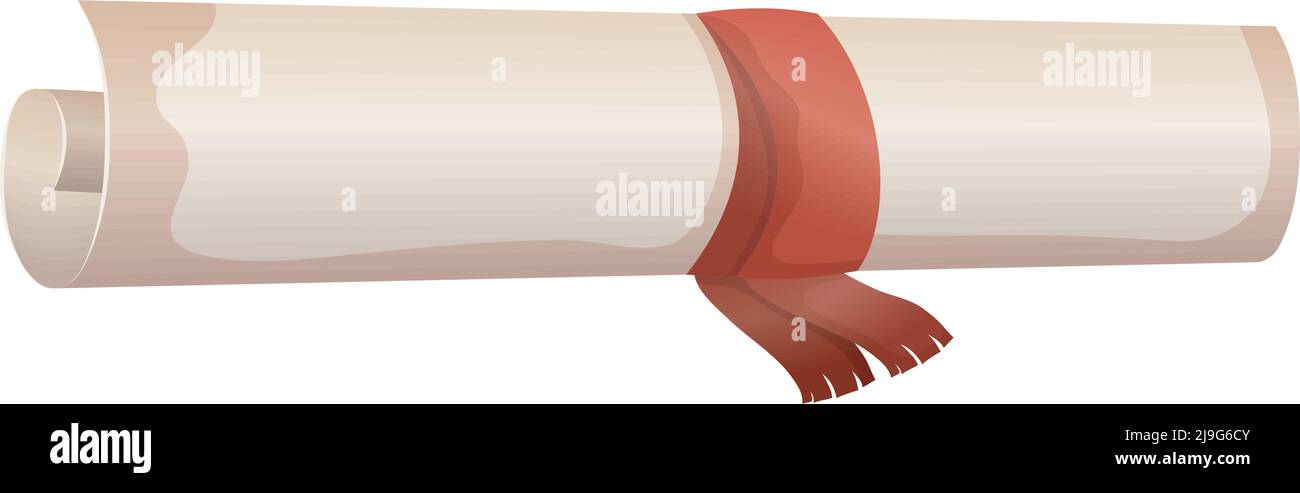 graduation diploma with red ribbon icon Stock Vector Image & Art - Alamy