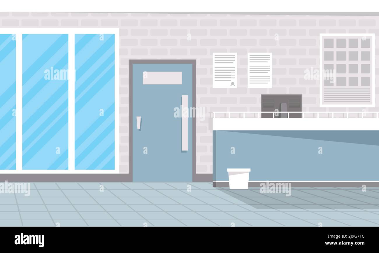 Reception desk emergency room hospital Stock Vector Images - Alamy