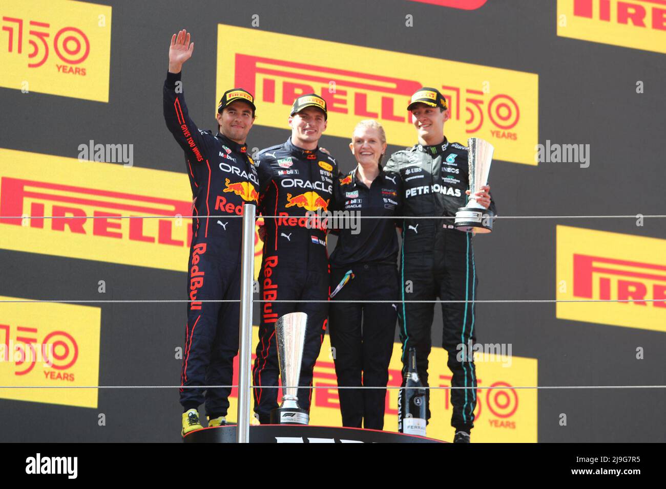 Barcelona, Spain. 22nd May, 2022. PODIUM - Max Verstappen (NED) Redbull ...