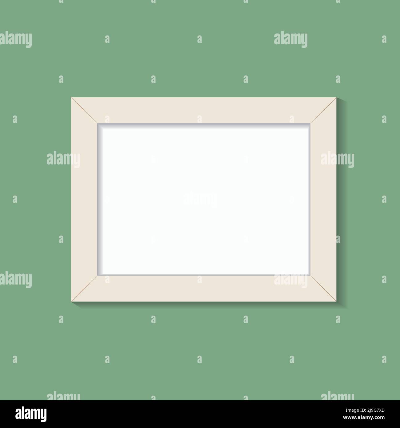 photo frame on a green background. vector illustration Stock Vector ...