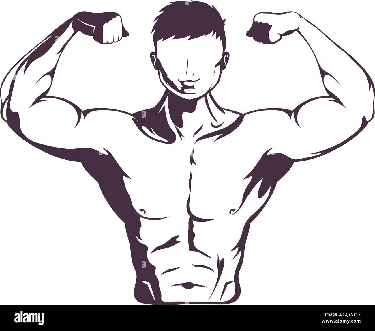 strong man figure sketch character Stock Vector Image & Art - Alamy