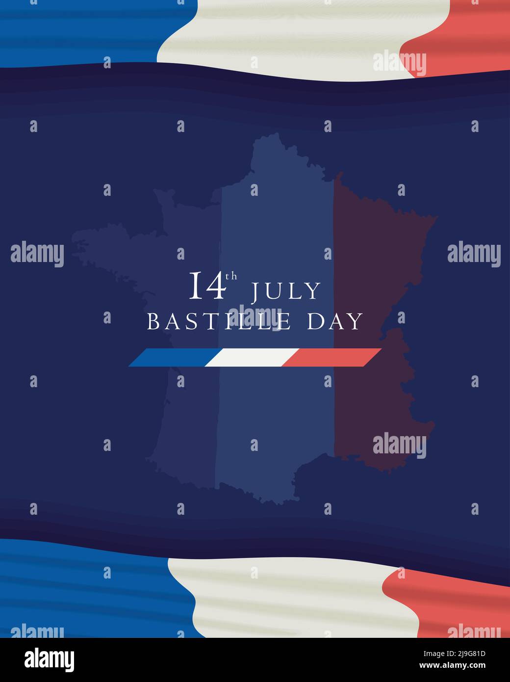 bastille day lettering with map Stock Vector Image & Art - Alamy
