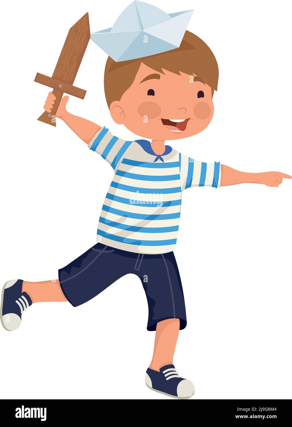 boy with sailor costume character Stock Vector Image & Art - Alamy