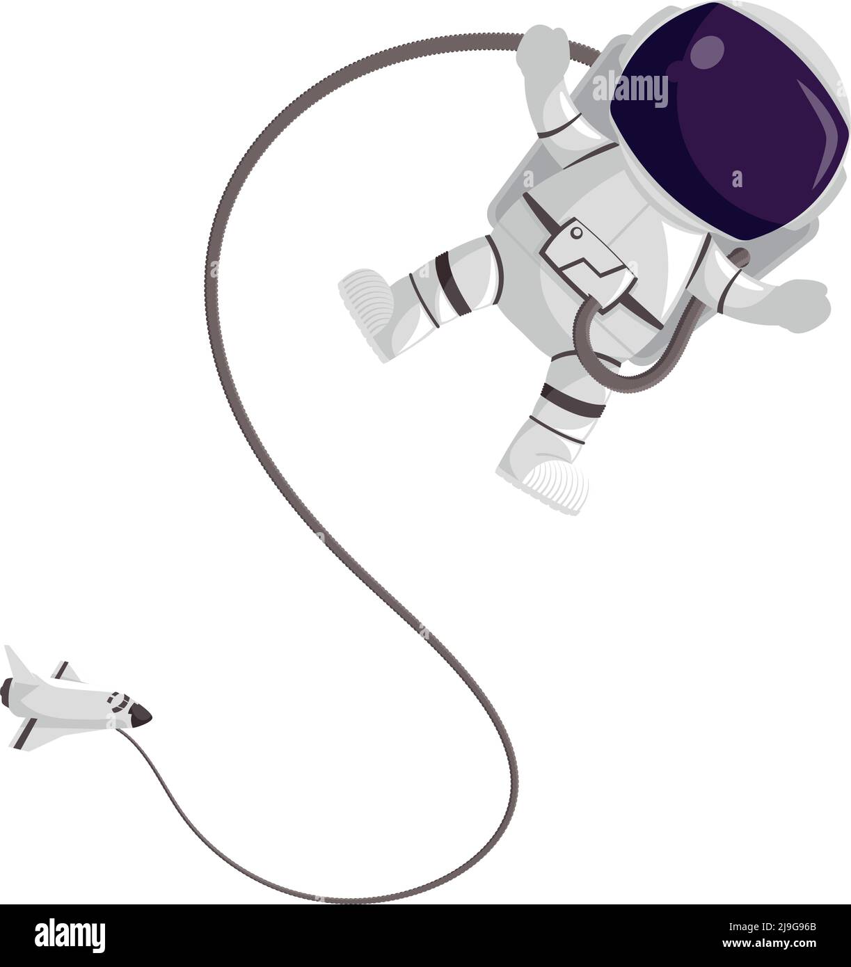 spaceman floating with spaceship character Stock Vector Image & Art - Alamy