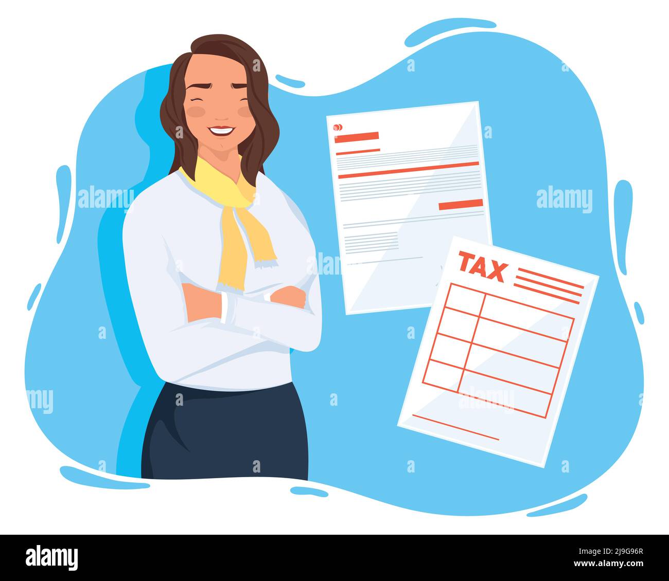 Female accountant working in Stock Vector Images - Alamy