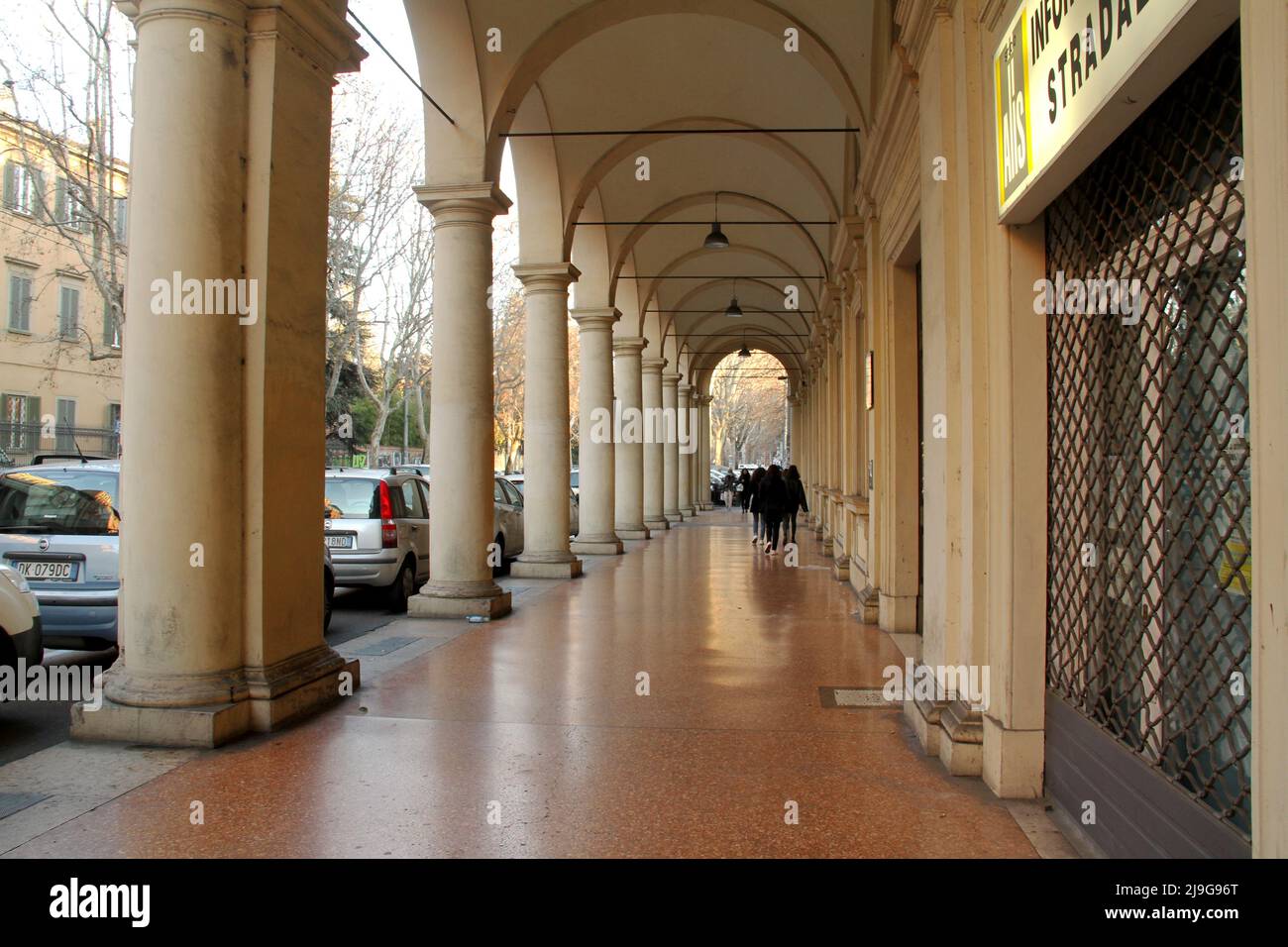 Large portico in the historic center of Bologna, Italy Stock Photo - Alamy