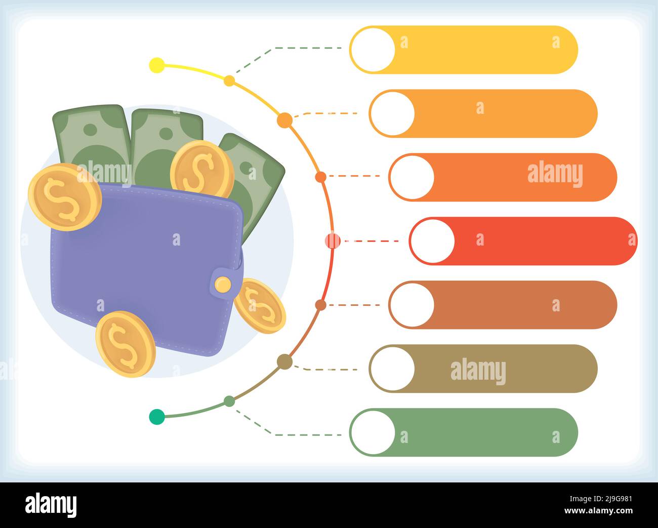 wallet with money infographic poster Stock Vector Image & Art - Alamy