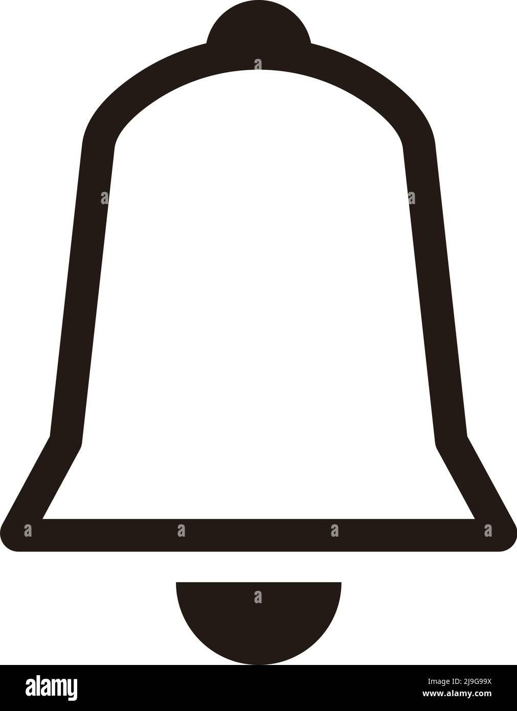 Simple bell icon. Vector illustration. Editable vector Stock Vector ...