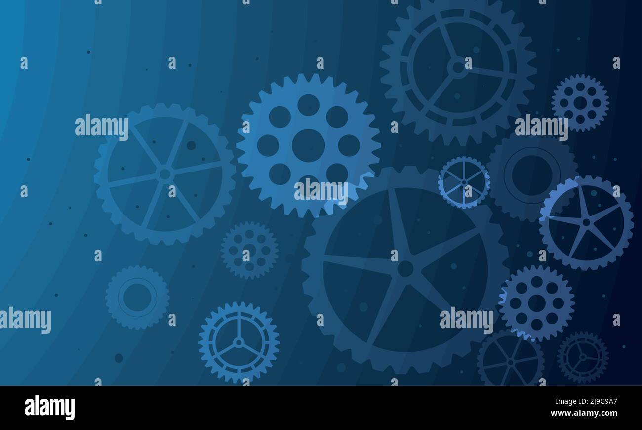 blue gears machinery battern background Stock Vector Image & Art - Alamy