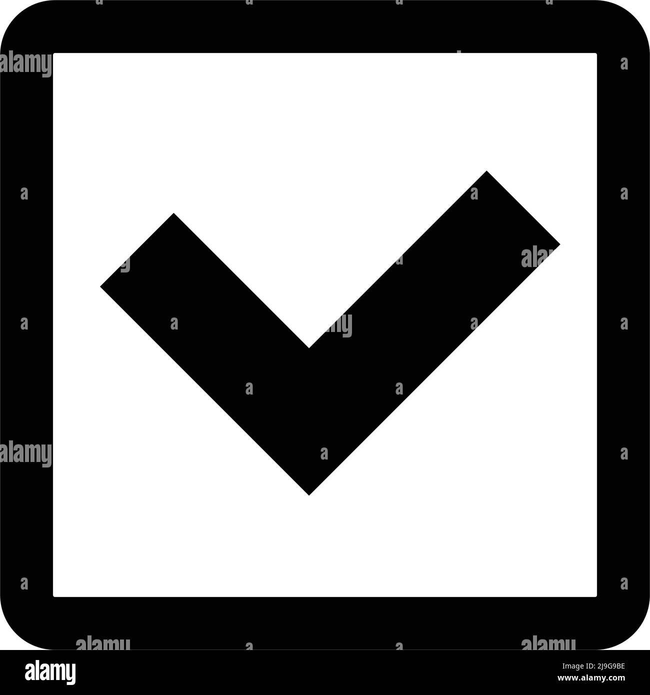 Checkbox icon in black and white. Editable vector Stock Vector Image ...