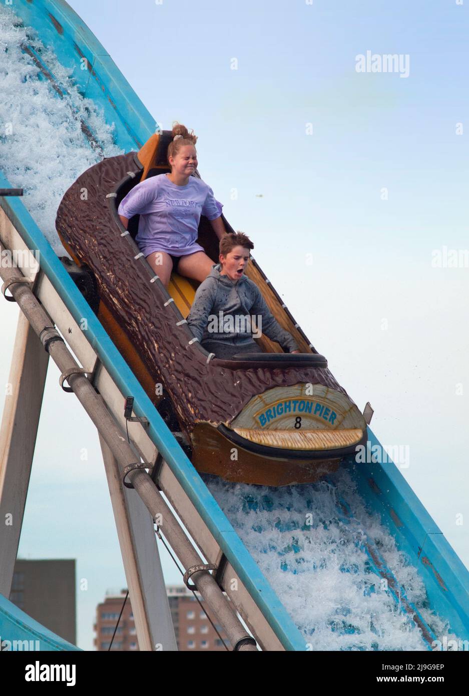 The Wild River ride on Brighton Pier, England Stock Photo - Alamy