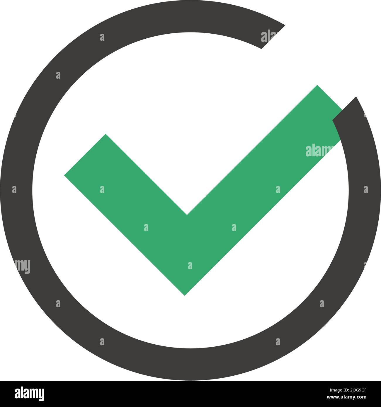 Green round check mark icon. Editable vector Stock Vector Image & Art ...